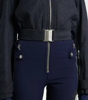 Cordova Zippered Long-sleeved Ski Jumpsuit With Belted Waist