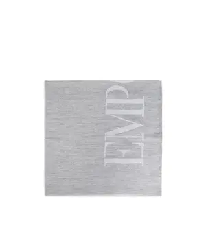 Emporio Armani Scarf With Logo - Gray