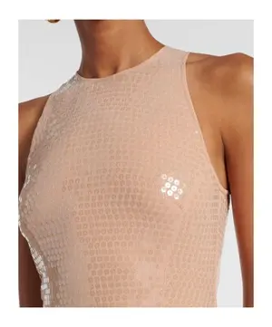 MUGLER Sequin Ruffle Dress