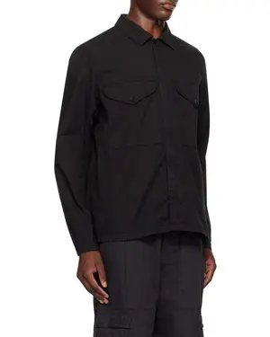Stone Island Logo Patch Long-sleeved Jacket
