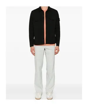 Stone Island Logo Patch Long-sleeved Jacket