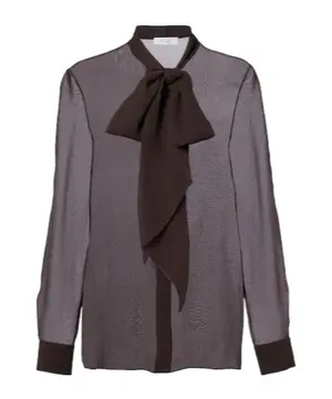 Gabriela Hearst Tie-neck Silk Blouse - Black