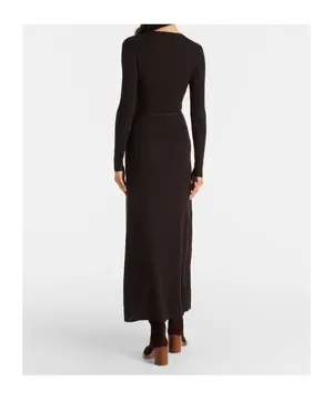 Gabriela Hearst Long Sleeve Ribbed Knit Maxi Dress