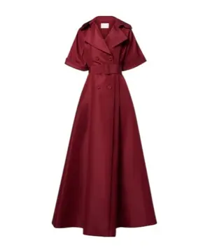 Carolina Herrera Belted Silk Gown