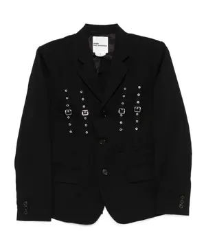Comme Des Garçons Buckled Detail Blazer - Black