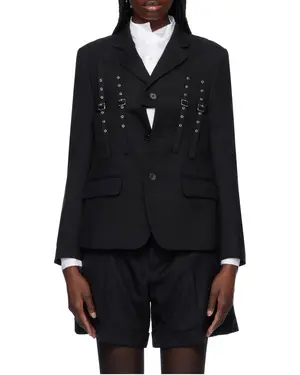 Comme Des Garçons Buckled Detail Blazer