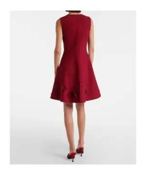 Oscar De La Renta Floral Knitted Mini Dress