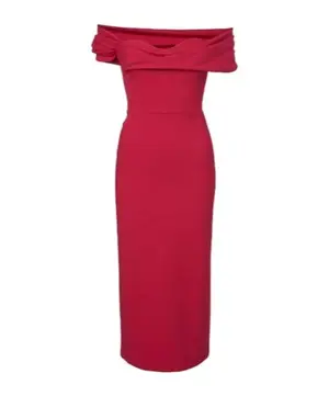 Carolina Herrera Off-shoulder Wool-blend Cocktail Dress - Red