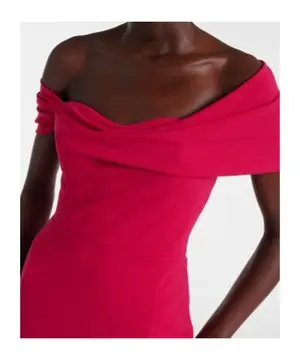 Carolina Herrera Off-shoulder Wool-blend Cocktail Dress