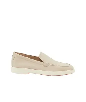 Santoni Round Head Loafer Shoes - Pink