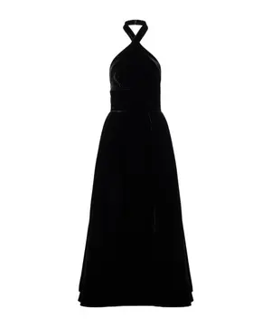 Elie Saab Halterneck Velvet Gown - Black
