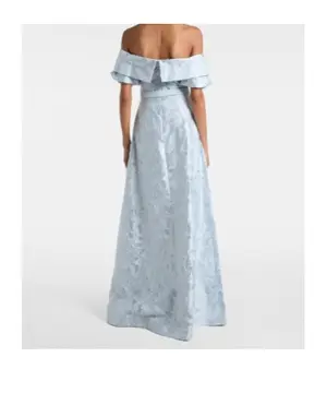 Rebecca Vallance Anneli Cotton-blend Brocade Gown - Gray