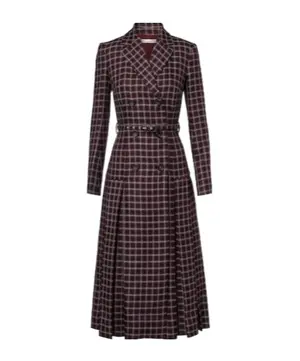 EMILIA WICKSTEAD Chaney Houndstooth Wool-blend Midi Dress - Black