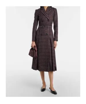 EMILIA WICKSTEAD Chaney Houndstooth Wool-blend Midi Dress