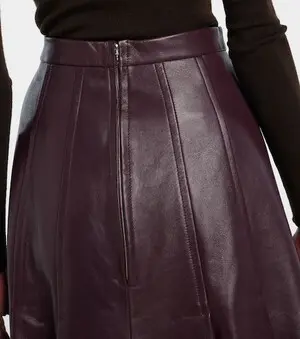 EMILIA WICKSTEAD High-rise Leather Midi Skirt