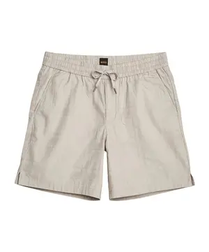 Hugo Boss Drawstring-detail Checked Shorts - Grey
