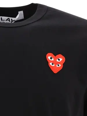 Play Comme Des Garcon Comme Des Garçons Play Double Heart Crewneck T-shirt