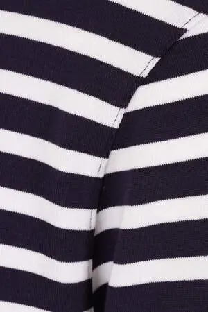 Maison Kitsuné Maison Kitsun Bold Fox Head Patch Striped T-shirt
