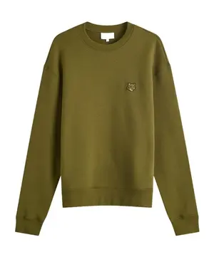 Maison Kitsuné Fox Head Patch Crewneck Sweatshirt - Brown