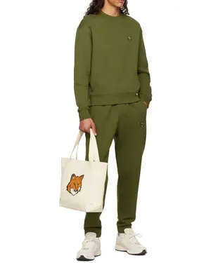 Maison Kitsuné Fox Head Patch Crewneck Sweatshirt