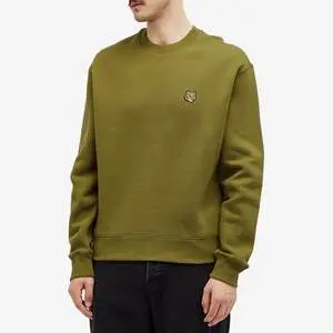 Maison Kitsuné Fox Head Patch Crewneck Sweatshirt