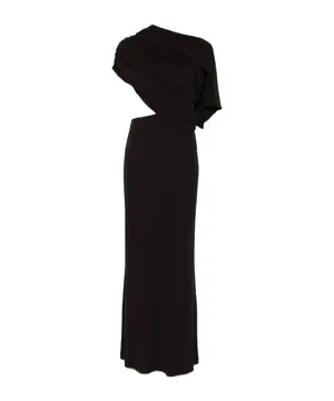 Alberta Ferretti Draped Dress - Black