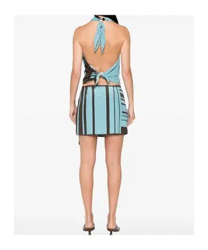 SIR. Sleeveless Halter Neck Top - Blue
