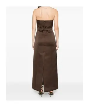 P.a.r.o.s.h Bow-detail Strapless Maxi Dress