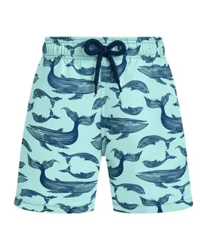 Vilebrequin Elasticated-waistband Whale Swim Shorts - Blue