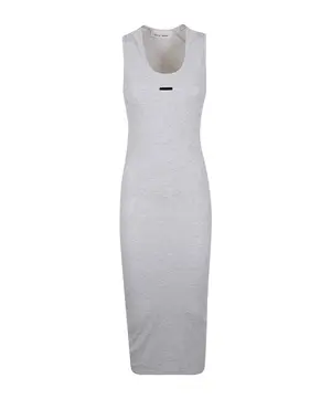 Fear Of God Sleeveless Ribbed-knit Maxi Dress - Gray