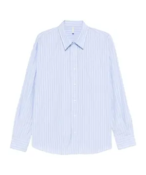 SUNFLOWER Striped Collar Shirt - Blue