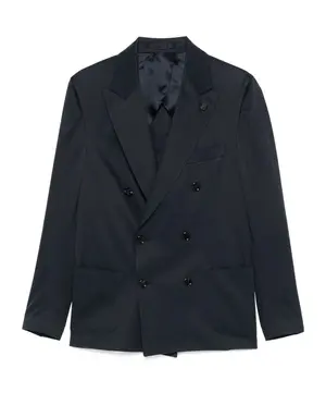 LARDINI Double-breasted Blazer - Black