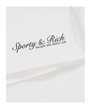 SPORTY  RICH Sporty & Rich Elastic Waist Shorts With Logo Detail