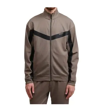 Hugo Boss Long Sleeve Zip Up Sweatshirt With Stand Collar