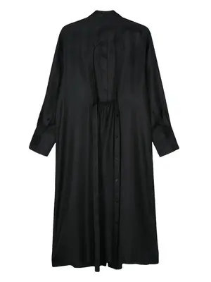 RÓHE Silk Shirt Dress With Cut-out Detail