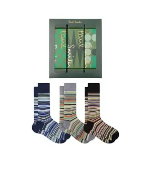 Paul Smith Multi Stripe 3 Pack Socks