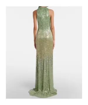 Jenny Packham Benie Embellished Halterneck Gown