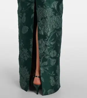 EMILIA WICKSTEAD Aislinn Floral Cloqué Bustier Gown