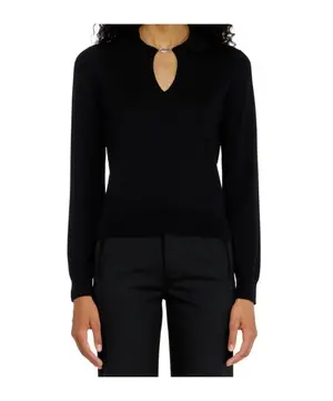 DIESEL® Oval D Keyhole Long-sleeve Sweater