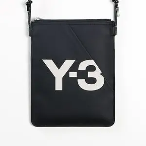 Y3 Logo Printed Zip-up Crossbody Bag
