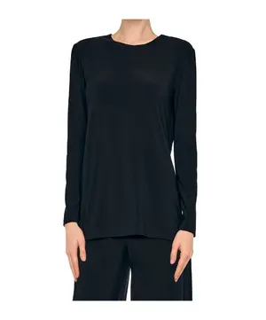 Norma Kamali Oversized Long Sleeve T - Black