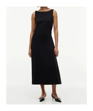 Tommy Hilfiger Sleeveless Boat Neck Dress With Knotted Waist