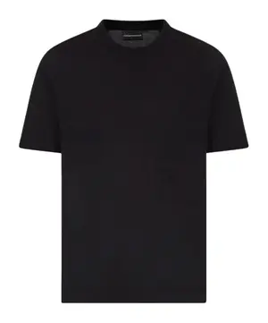 Emporio Armani Crewneck Short-sleeved T-shirt - Black