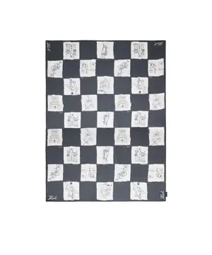 Karl Lagerfeld Sketch Checkerboard Scarf - Sketch A Checkerboard Pattern