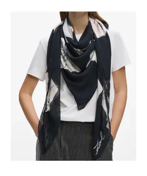 Karl Lagerfeld Sketch Checkerboard Scarf