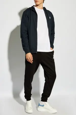 EA7 Zip-up Cotton Hoodie - Black