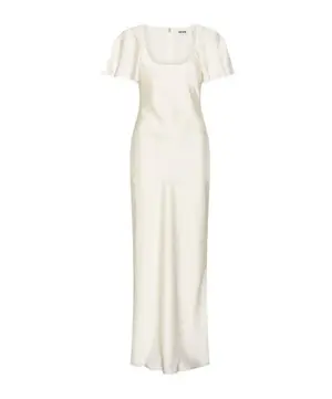 ROTATE BY BIRGER CHRISTENSEN Ruffled Long Maxi Dress - White
