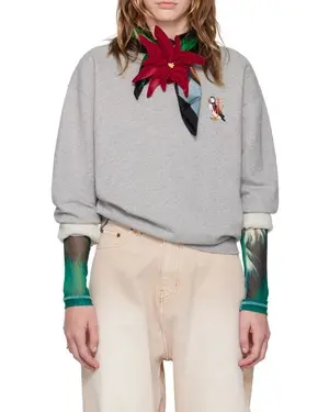 J.W.ANDERSON Logo-embroidered Organic Cotton Sweatshirt