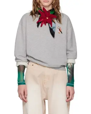 J.W.ANDERSON Logo-embroidered Organic Cotton Sweatshirt