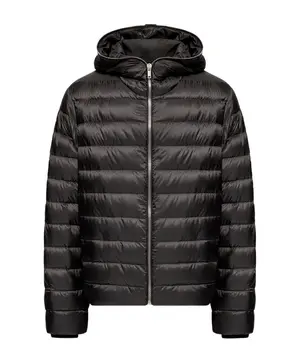 Moncler Rick Owens Ziplock Hooded Short Down Jacket - Black